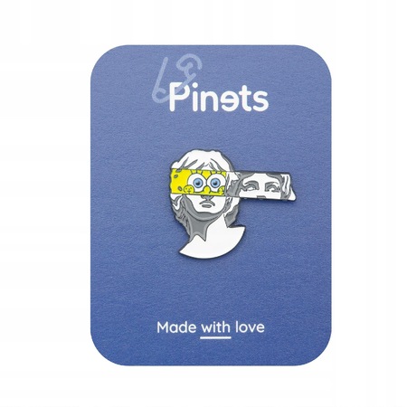 Pin brosa, PINETS, Sculptura, Alb, 3.0 cm x 2.6 cm - eMAG.ro