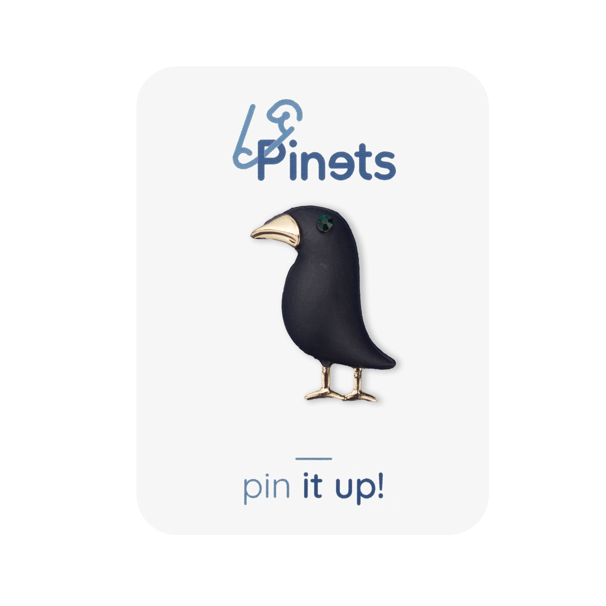 Pin brosa, PINETS, Corb, Negru, 2.7 cm x 4 cm - eMAG.ro