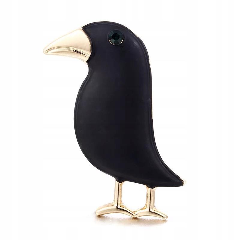 Pin brosa, PINETS, Corb, Negru, 2.7 cm x 4 cm - eMAG.ro