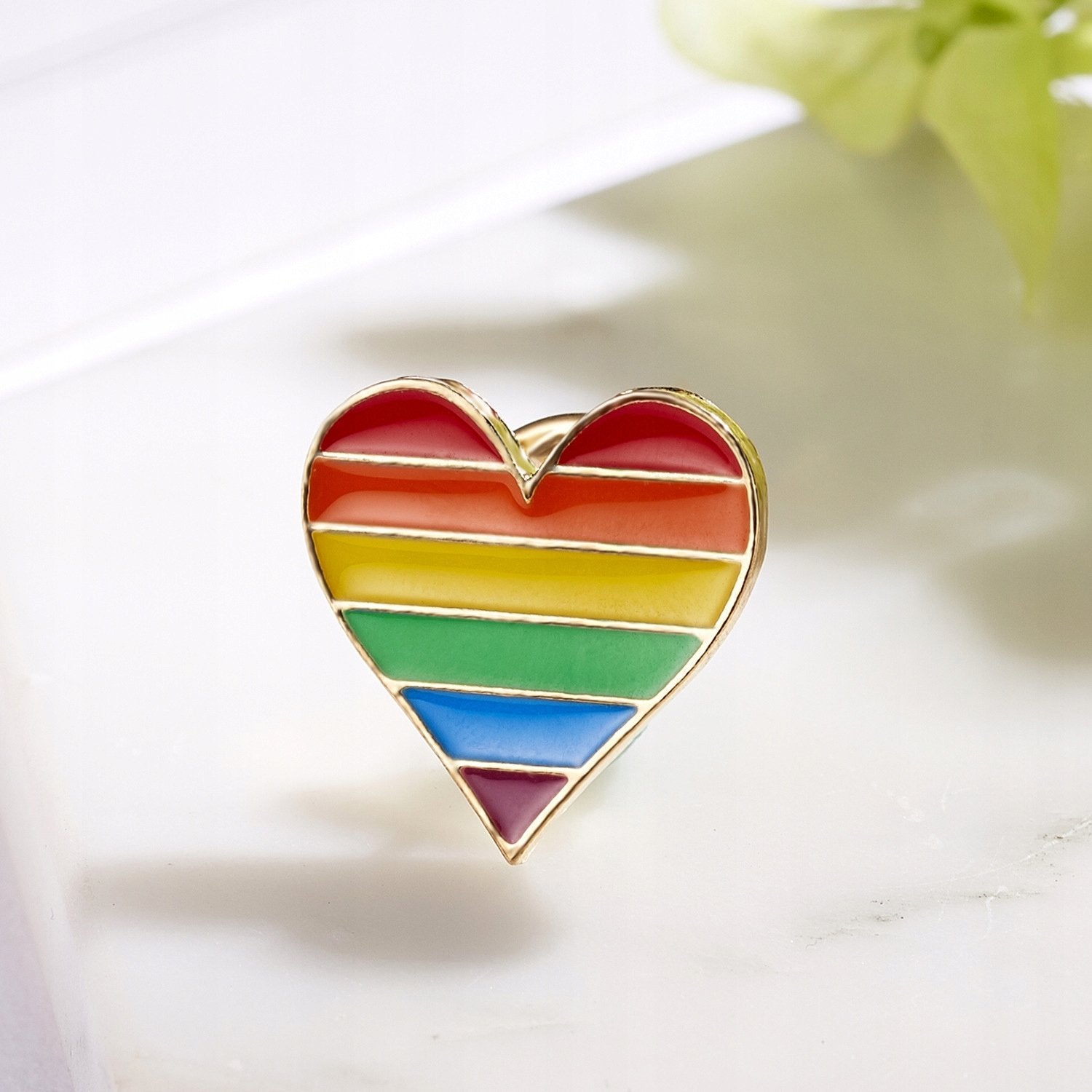 Pin brosa, PINETS, Inima, Multicolor, 2.1 cm x 1.9 cm - eMAG.ro