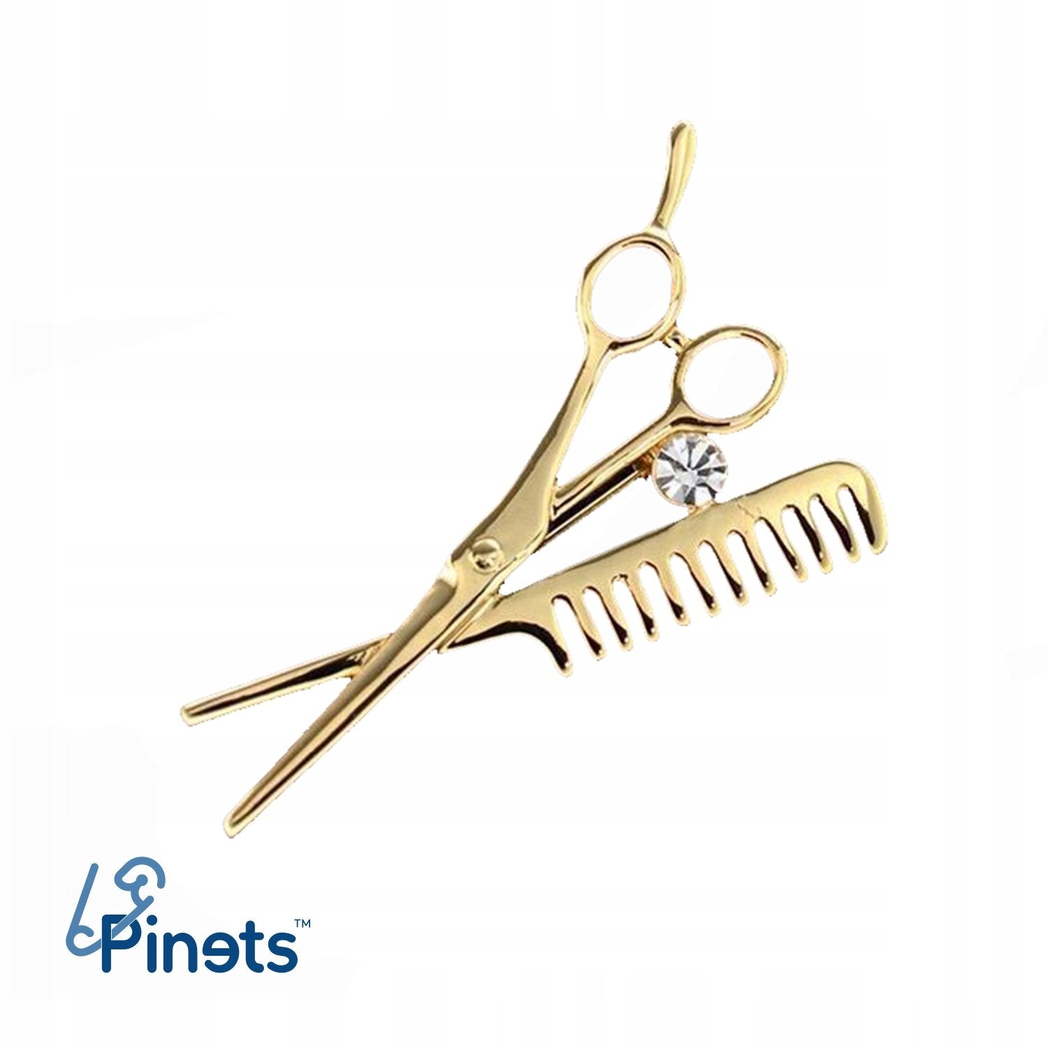 Pin brosa, PINETS, Foarfece, Auriu, 3 cm x 6 cm - eMAG.ro