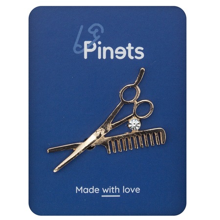 Pin brosa, PINETS, Foarfece, Auriu, 3 cm x 6 cm - eMAG.ro