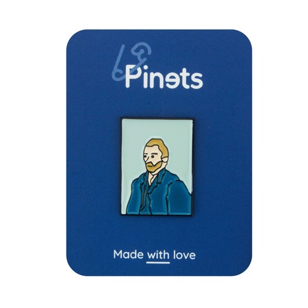 Pin brosa, PINETS, Vincent Van Gogh Imagine, Turcoaz, 2 cm x 3 cm - eMAG.ro