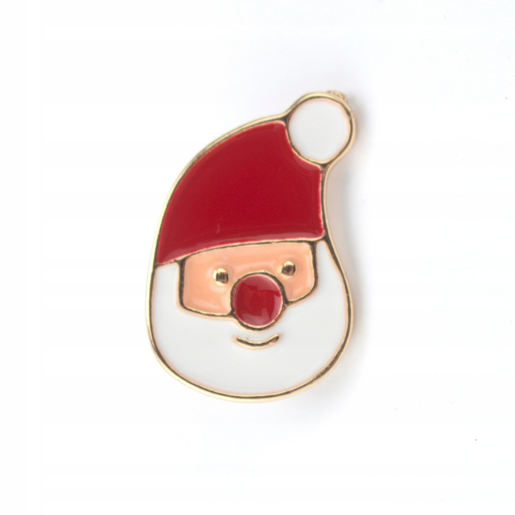 Pin brosa, PINETS, Mos Craciun, Rosu, 1.5 cm x 2.6 cm - eMAG.ro