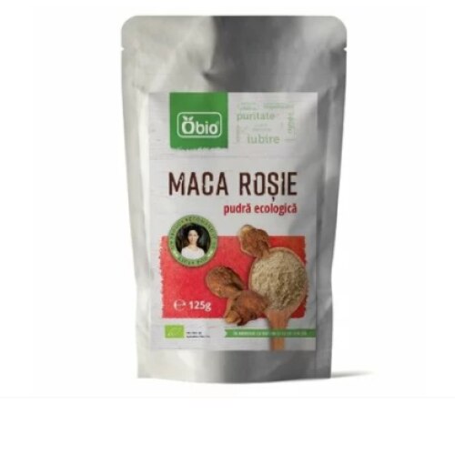 Maca rosie pudra Raw, Bio, 125g, Obio - eMAG.ro
