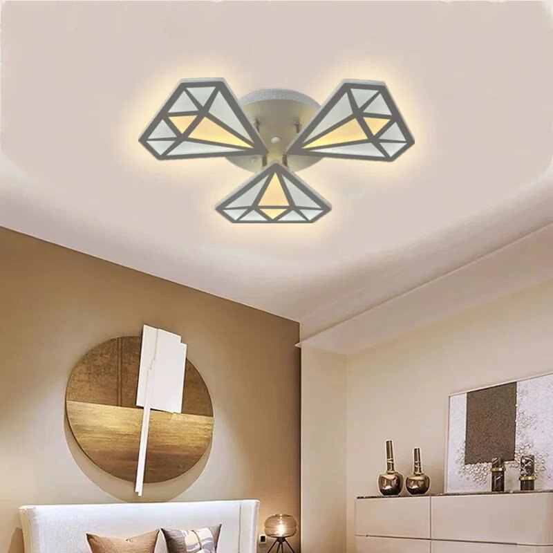 Lustra LED cu Telecomanda, Diamant 5150/3, Lumina calda/neutra/rece ...