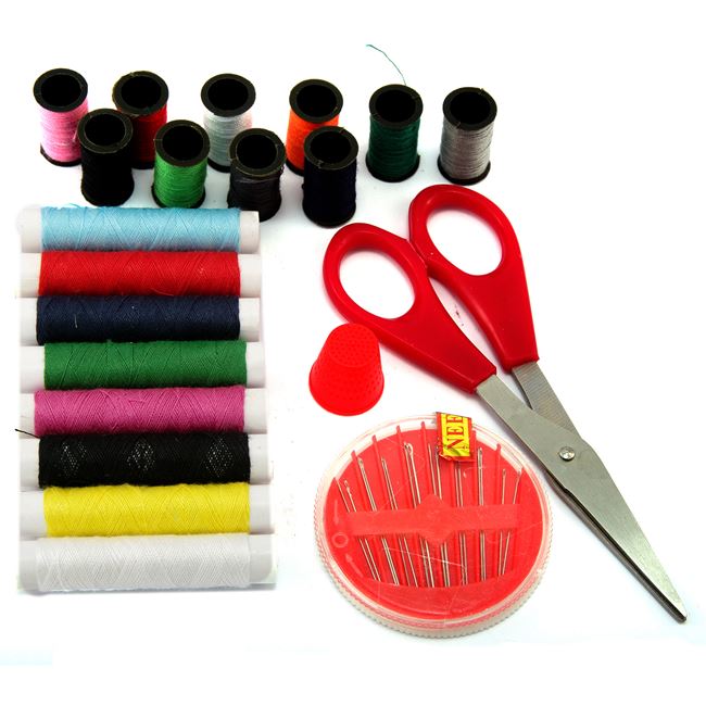 Set de croitorie, ace, fire si degetar cu 13 culori - eMAG.ro