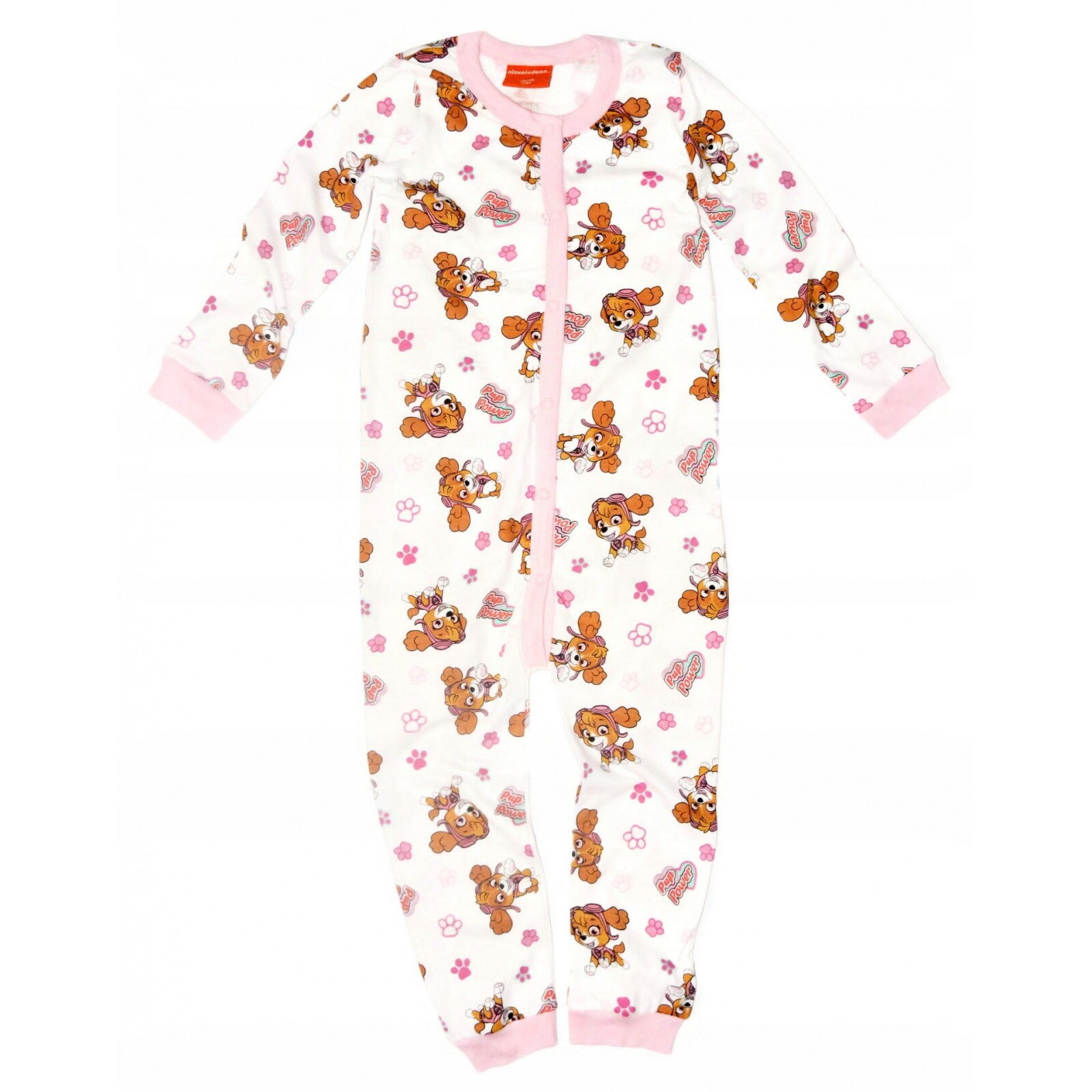 Pijama tip Overall, Paw Patrol 5-6 ani Alb - eMAG.ro