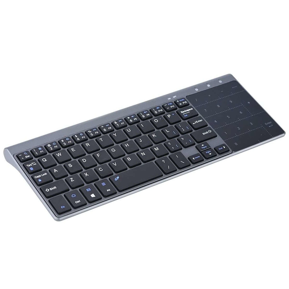 Tastatura wireless Alogy 8909, Bluetooth, touchpad, gri, US layout ...