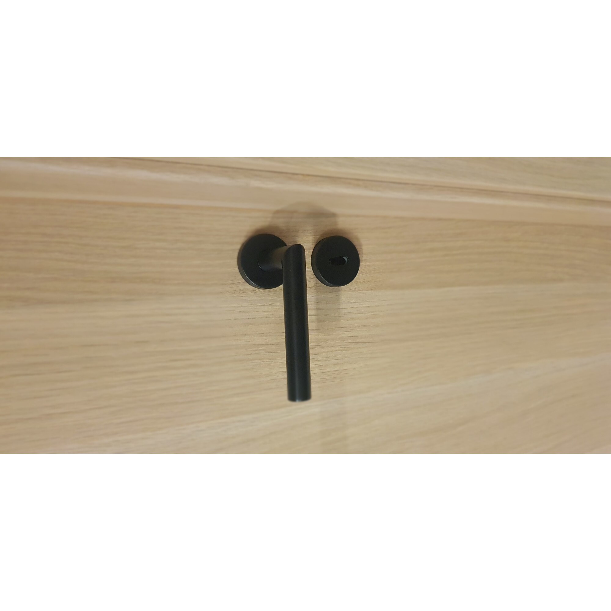 Maner negru usa interior Fair I, finisaj mat, rozeta inclusa in pachet ...