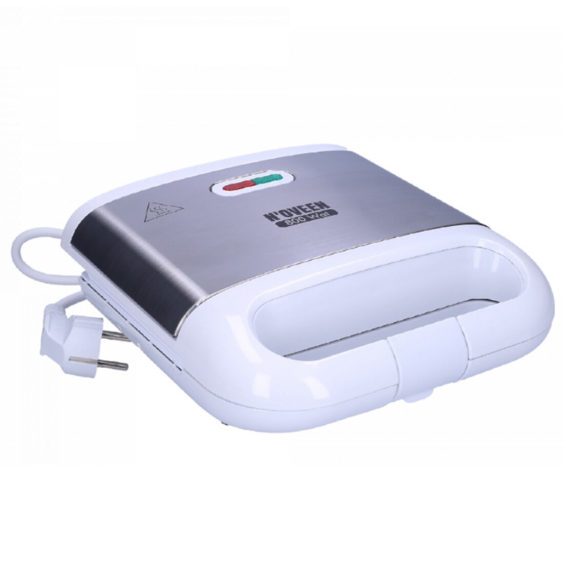Sandwich maker Noveen 800W, placi ceramice, carcasa INOX, SM451 Ceramic ...