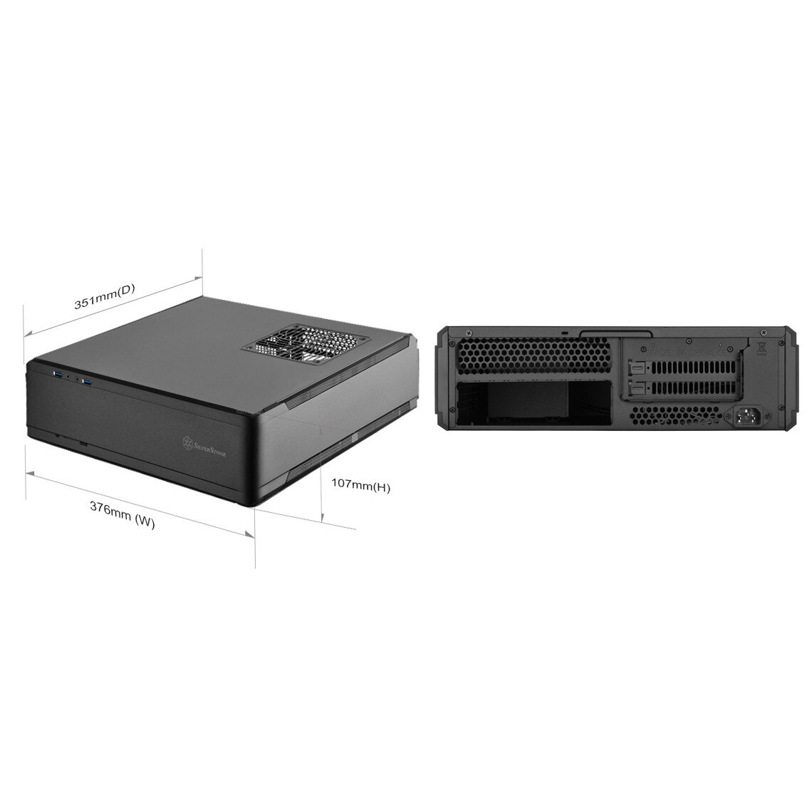 SilverStone Fortress FTZ01 (SST-FTZ01B) PC gépház, Mini ITX, Mini DTX ...