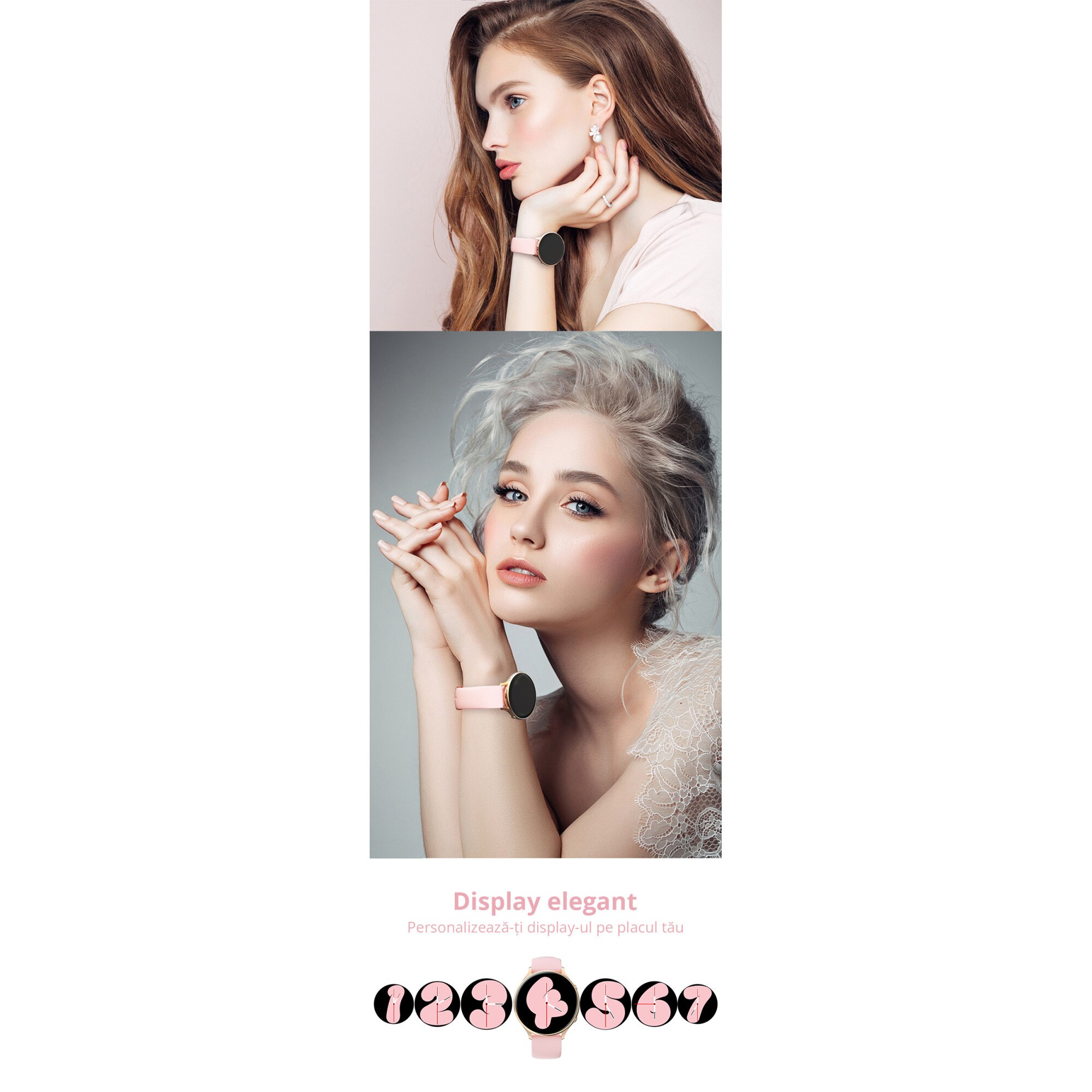 Ceas Smartwatch ZENKABEAT MX5, 1.28'' IPS HD Display, Buton Rotativ, 24 ...