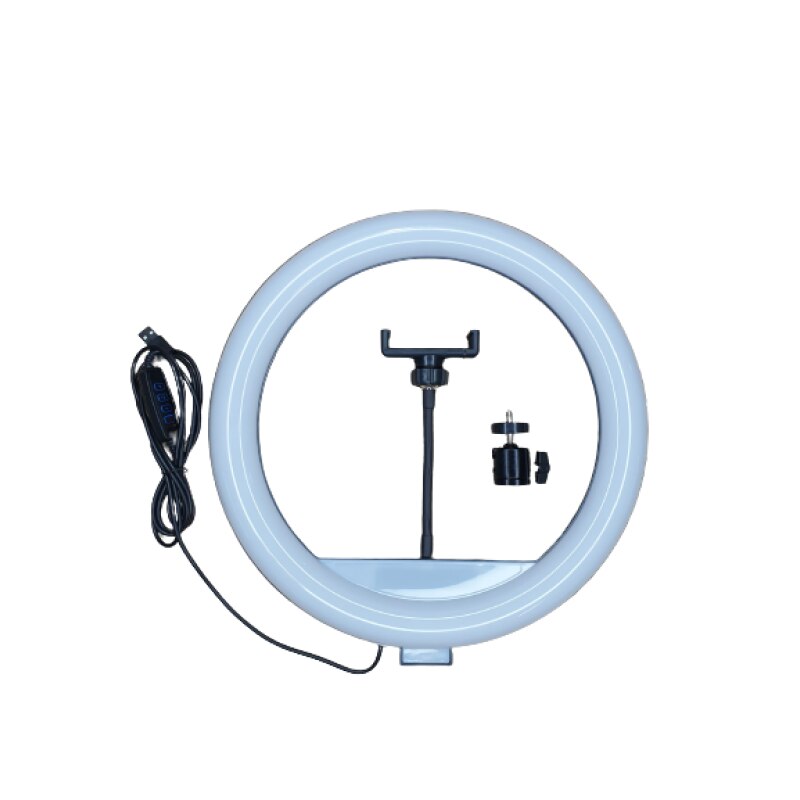 Lampa Circulara cu diametru 33cm/13" inch cu lumina Calda, Rece, Neutra, Conectare usb, Trepied ...