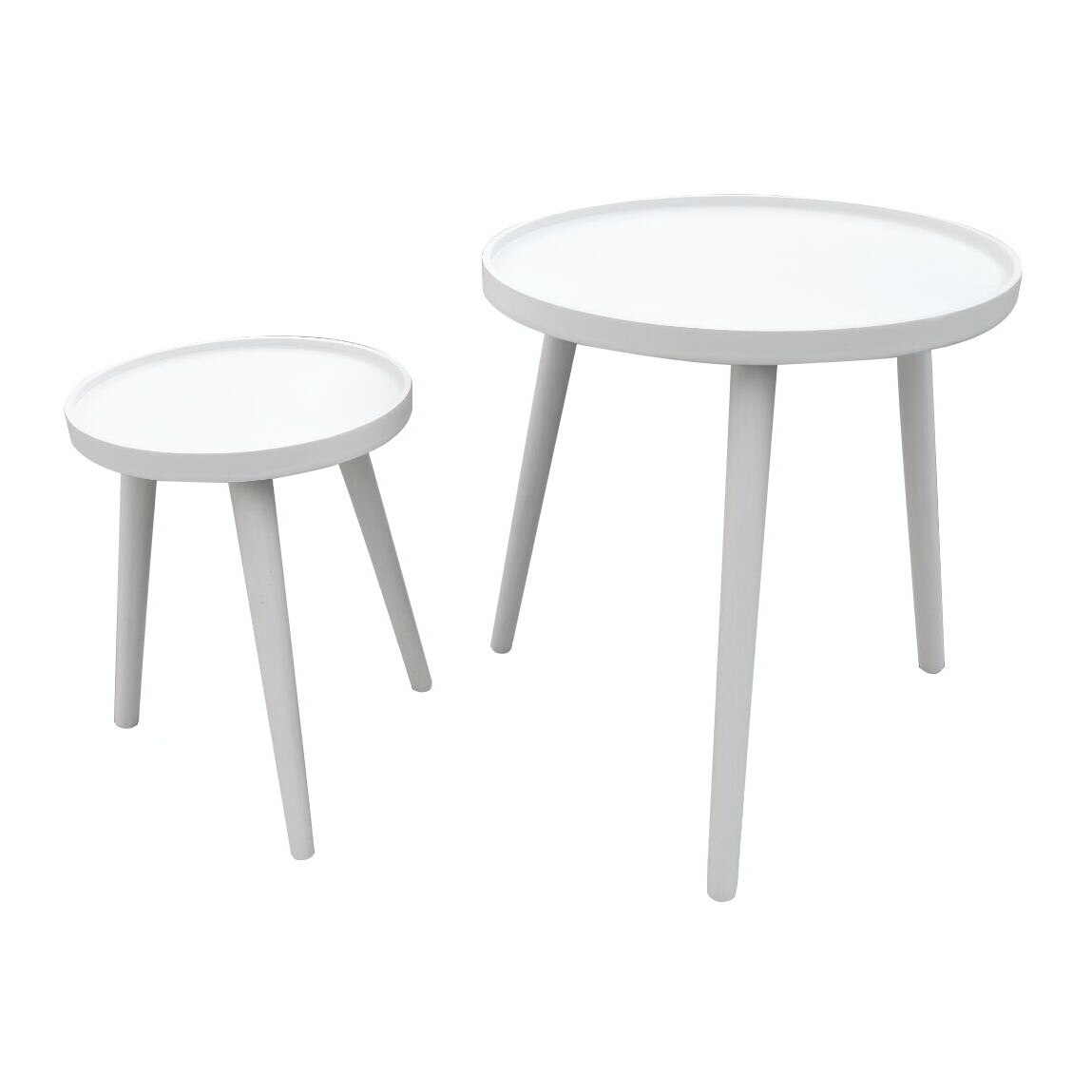 Set 2 masute living MMB, rotunde, 45 x 50 cm - eMAG.ro