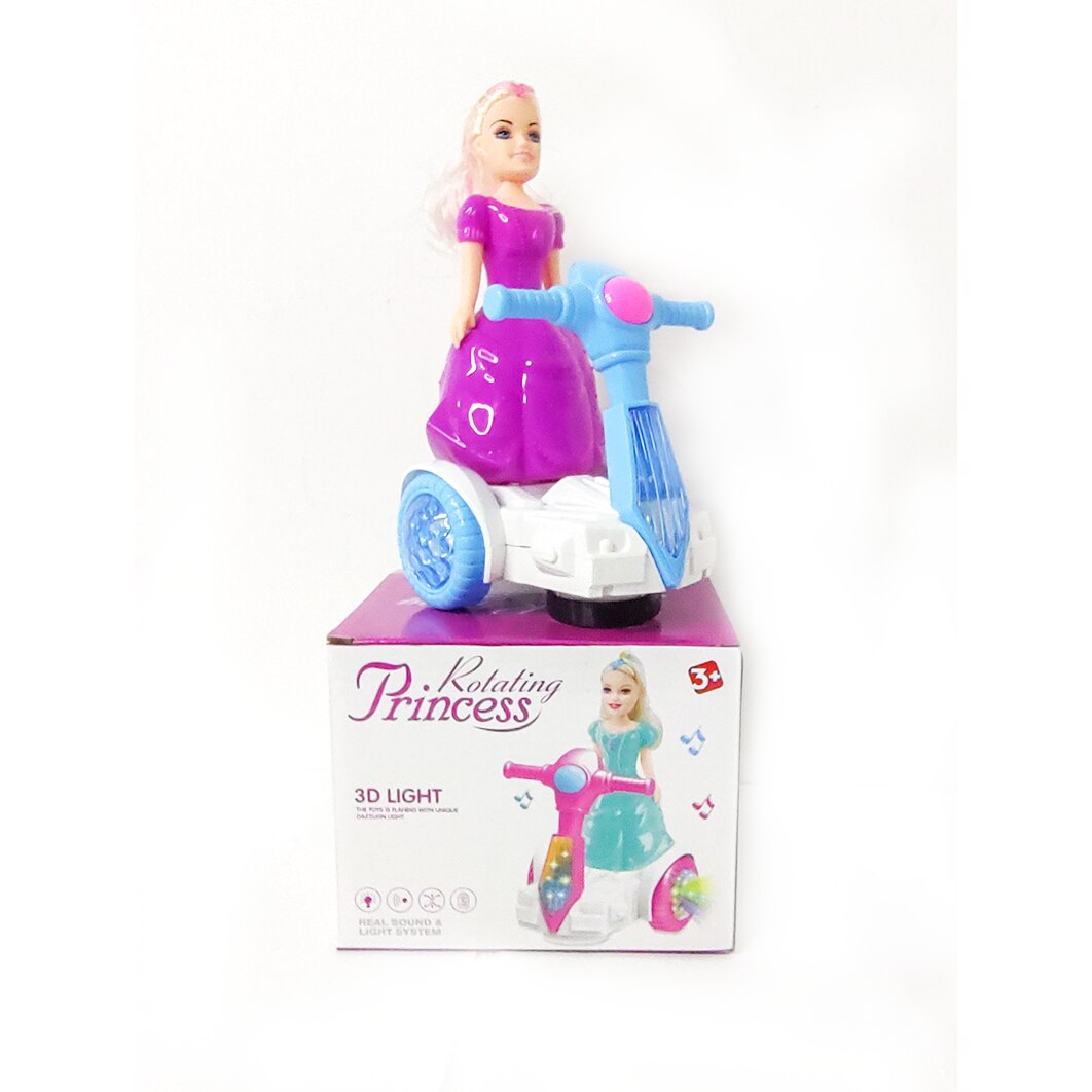 Set de jucarie papusa barbie printesa pe trotineta, electrica, cu ...