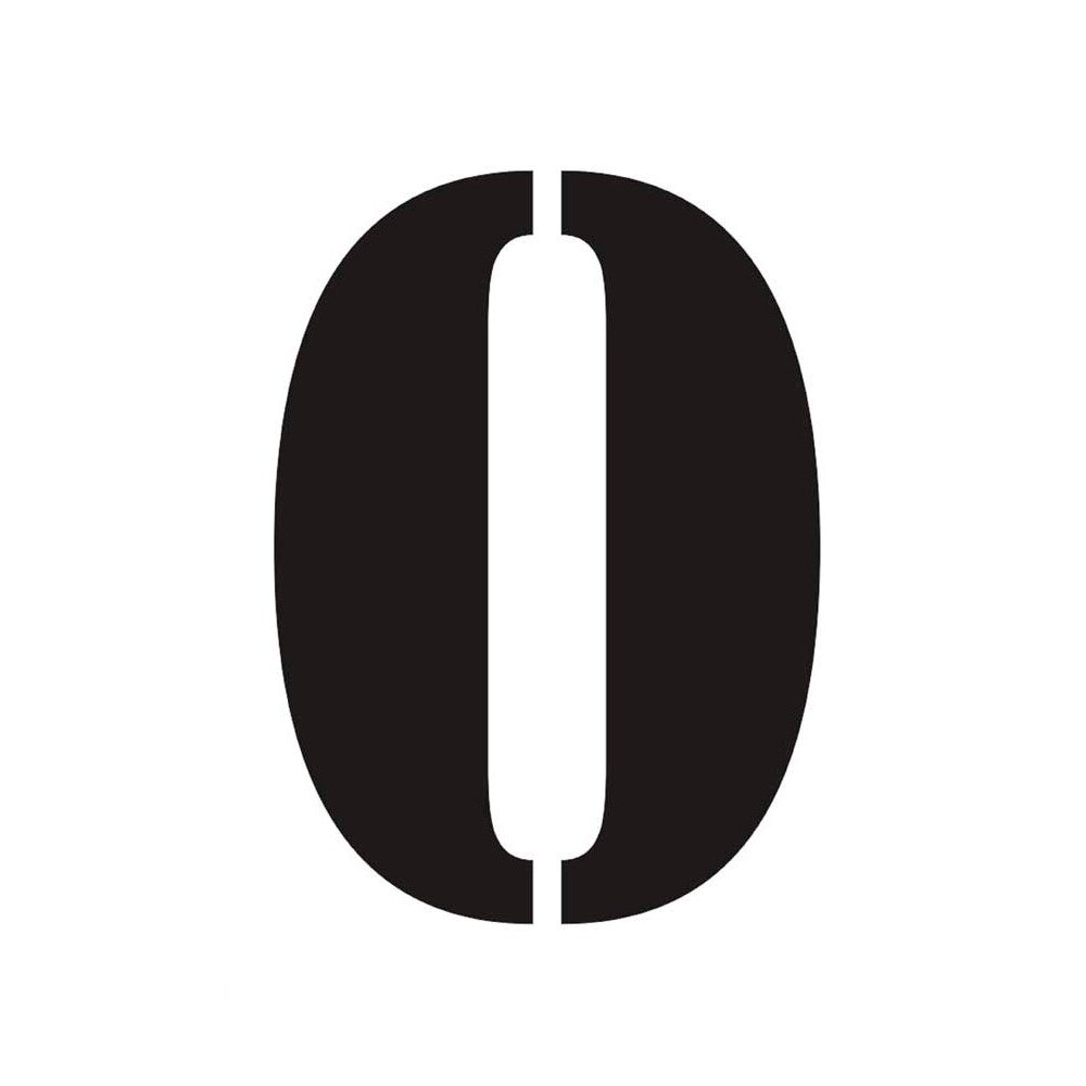 Sablon decorativ reutilizabil pentru perete, Cifra 0, A4 - eMAG.ro