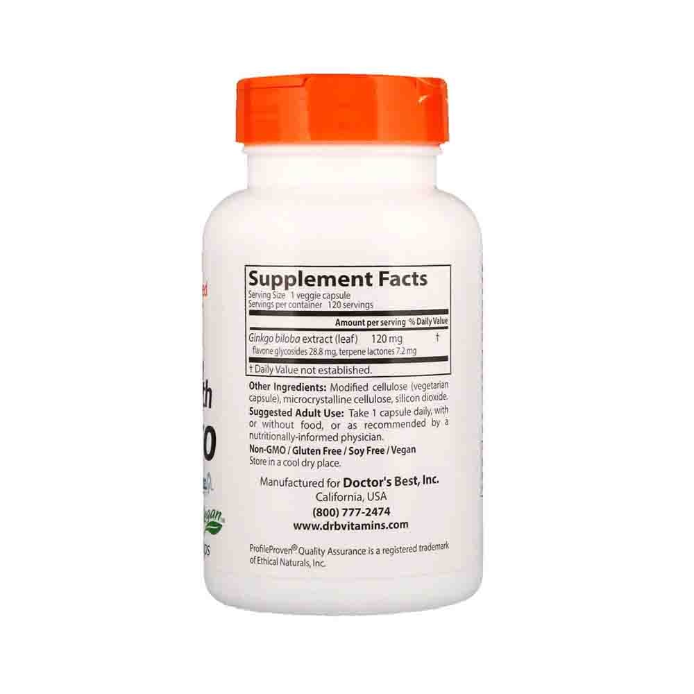 Extra Strength Ginkgo, 120mg, (Ginkgo Biloba), Doctor's Best, 120 ...