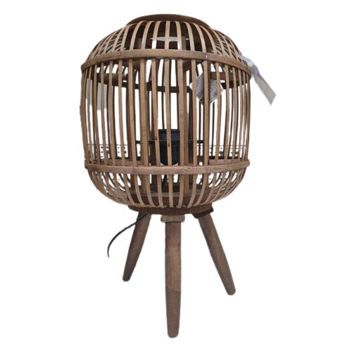 Veioza, stil rustic, lemn nature, 65 cm - eMAG.ro