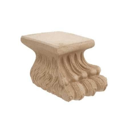 Picior pentru mobilier, F560081, Mat, praf de lemn, Natural, 65 mm ...