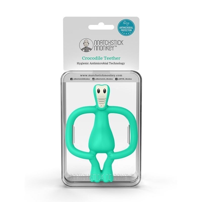 Jucarie pentru dentitie, Silicon, Model - maimuta, +3 luni, Verde - eMAG.ro