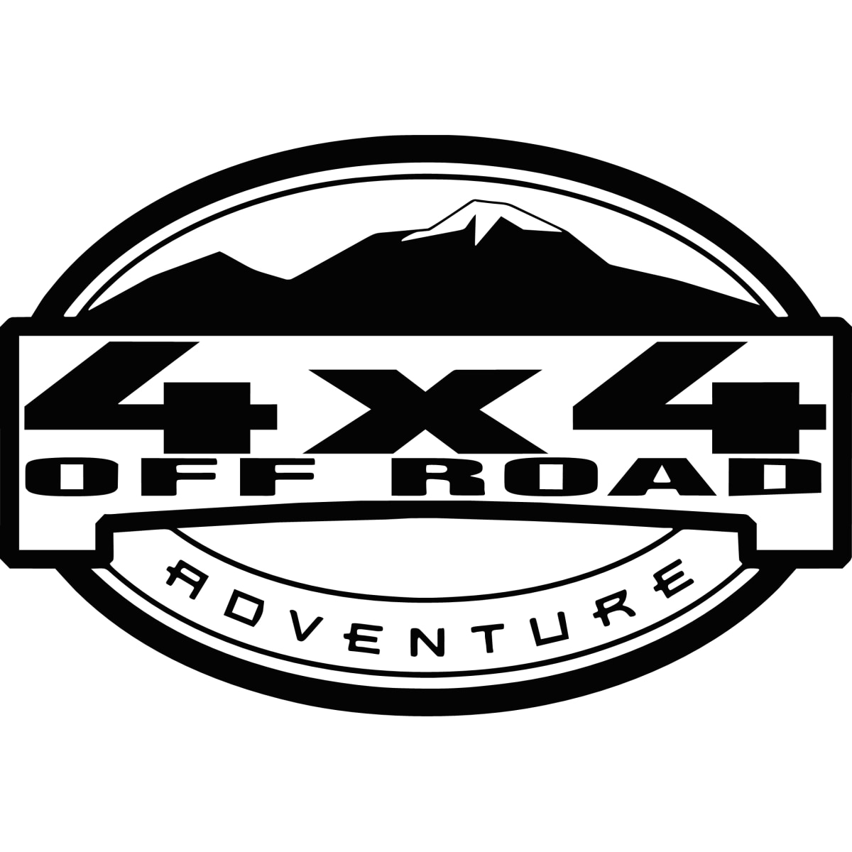 Sticker decorativ auto "off road adventure 4x4'', 23x18cm, Negru - eMAG.ro