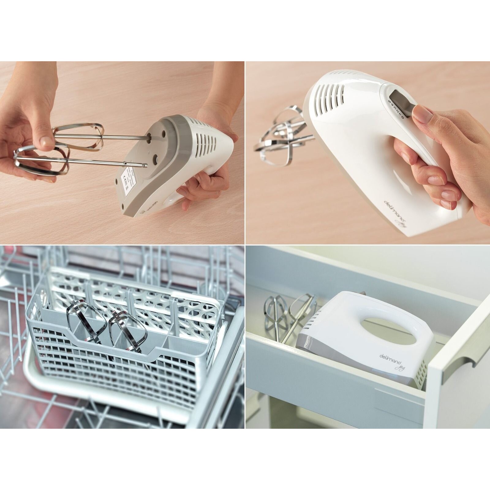 Mixer de mana, Delimano Joy, 150 W, 5 viteze - eMAG.ro