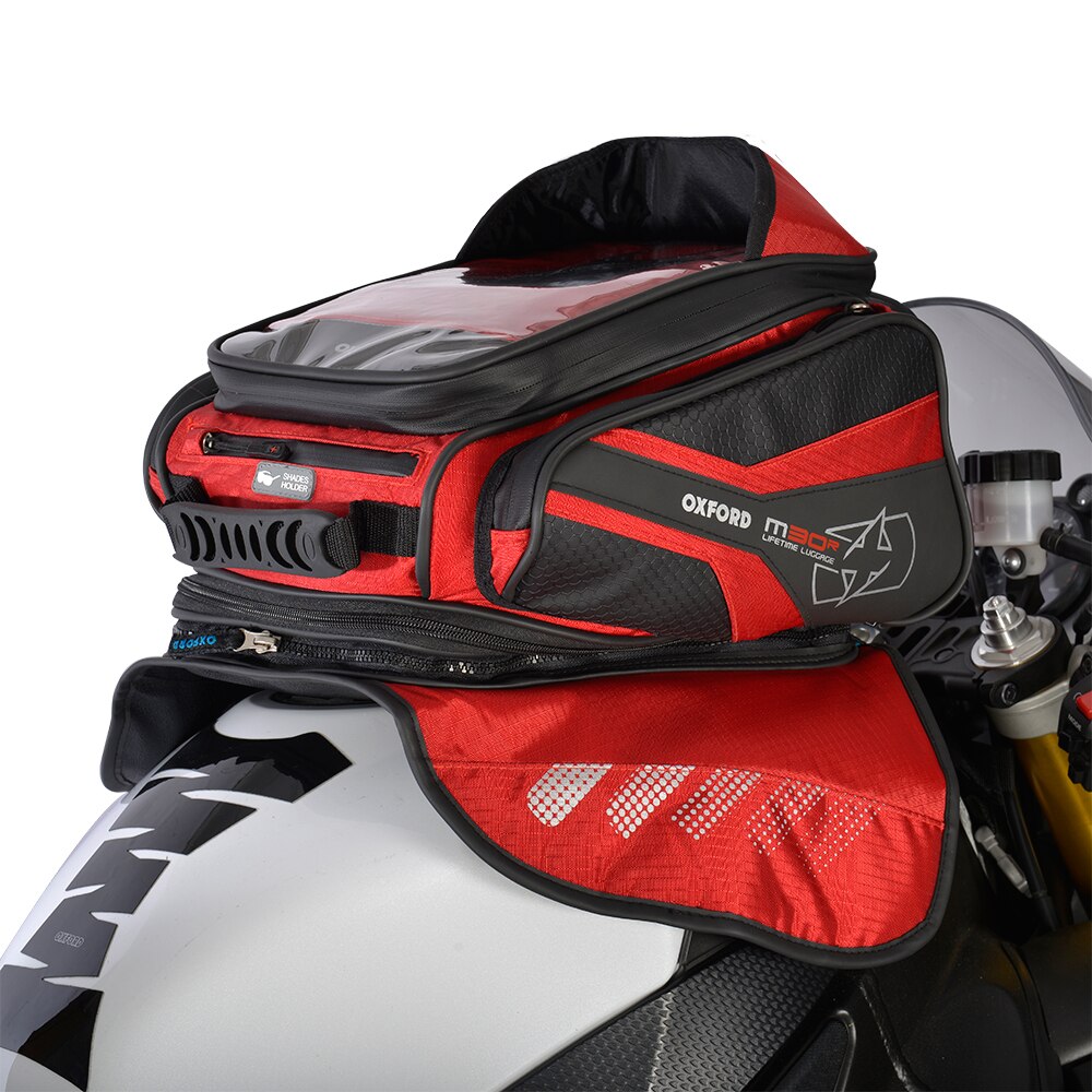 Geanta magnetica rezervor moto Oxford M30R, rosu, 30L - eMAG.ro