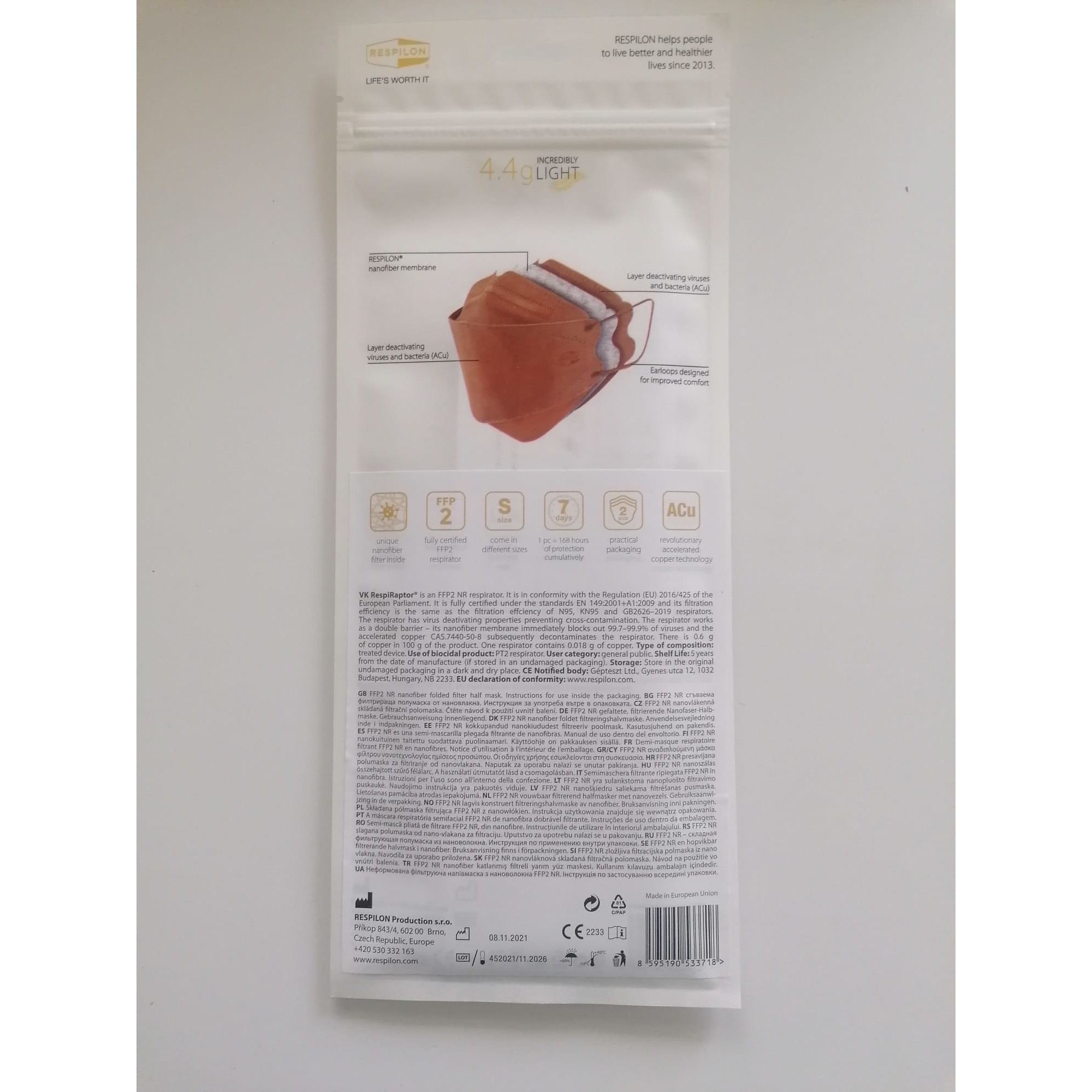 Set 2 Masti auto-sterilizante, Nano FFP2, VK RespiRaptor, maro, fibre ...