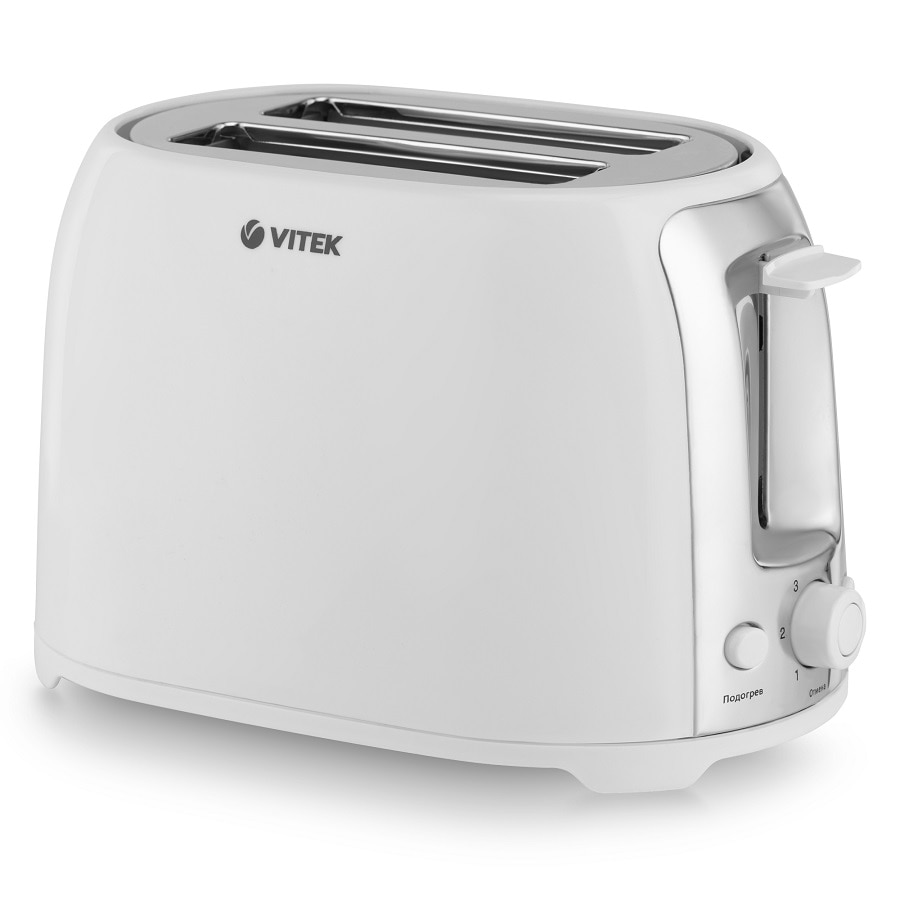 Тостер VITEK VT-7165, 750W, пластмасов, механичен, степени на мощност 7, Бял - eMAG.bg