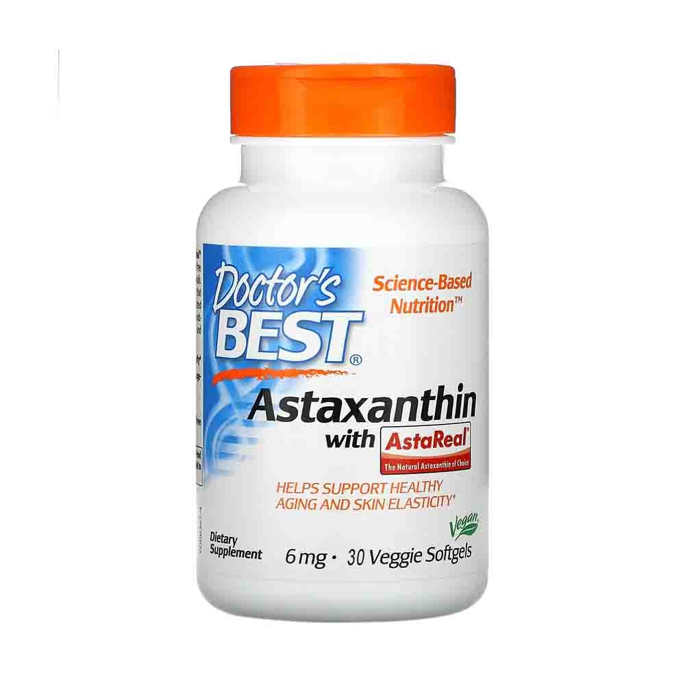 Astaxanthin with AstaReal, 6mg, Doctor's Best, 30 softgels - eMAG.ro