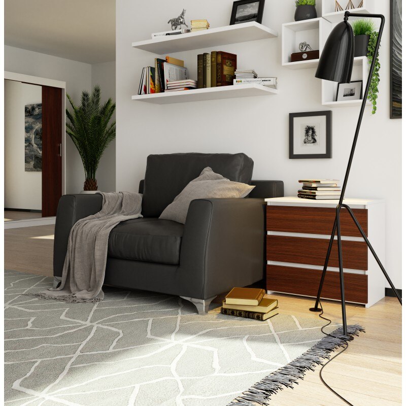 Comoda Akord Furniture Factory, 3 Sertare, 57 x 60 x 35 cm, Pal, Wenge ...