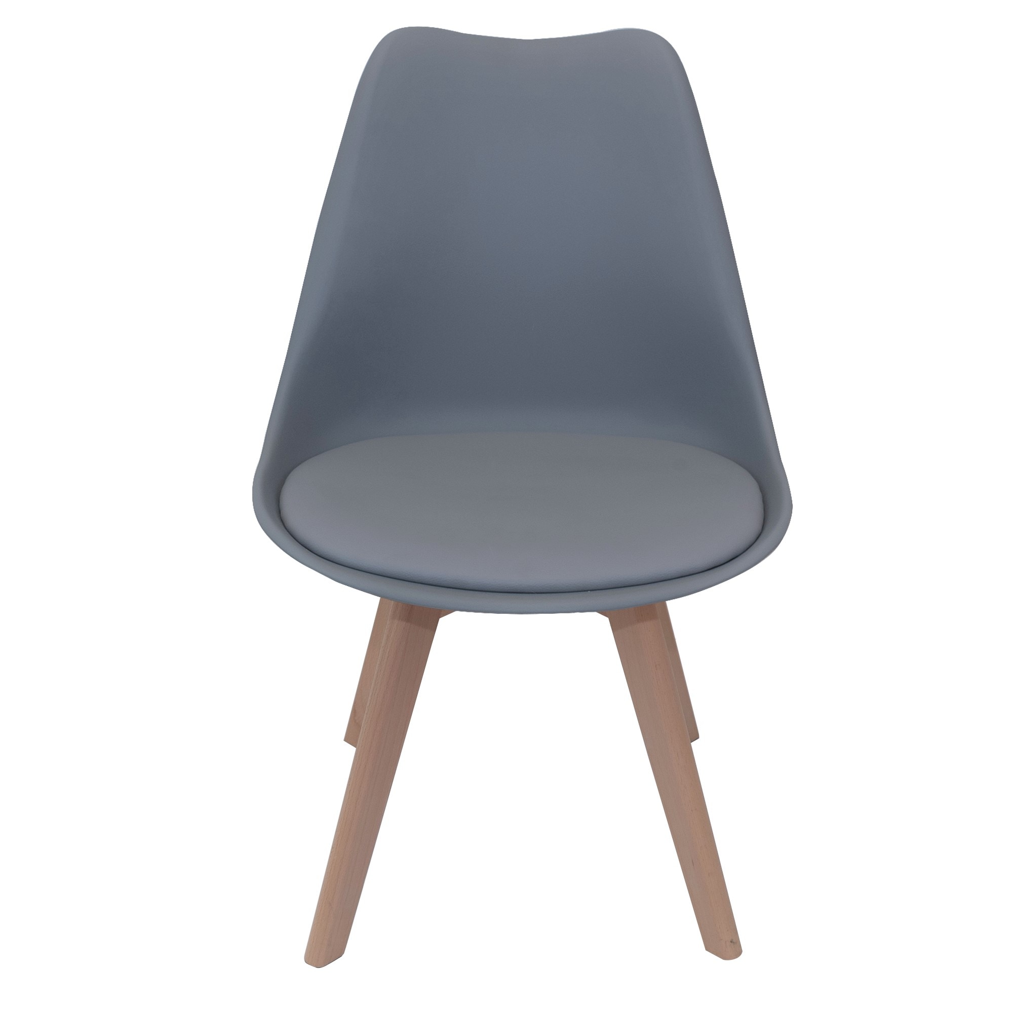 Scaun DENVER Stockholm, gri, model scandinav, sezut tip scoica tapitat ...