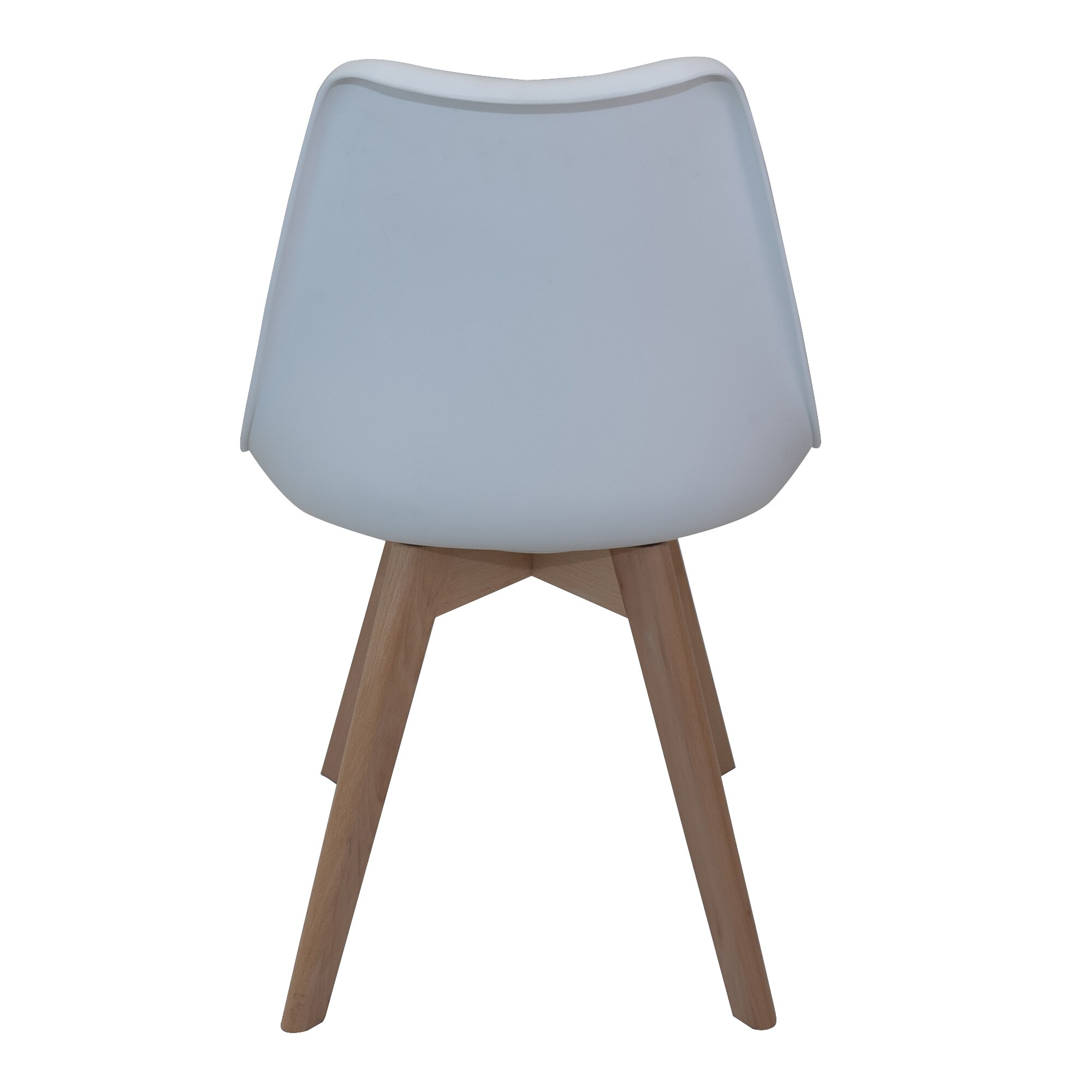 Scaun DENVER Stockholm, alb, model scandinav, sezut tip scoica tapitat ...