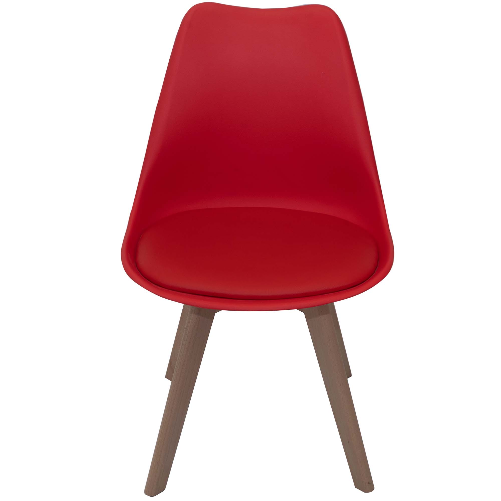 Scaun DENVER Stockholm, rosu, model scandinav, sezut tip scoica tapitat ...