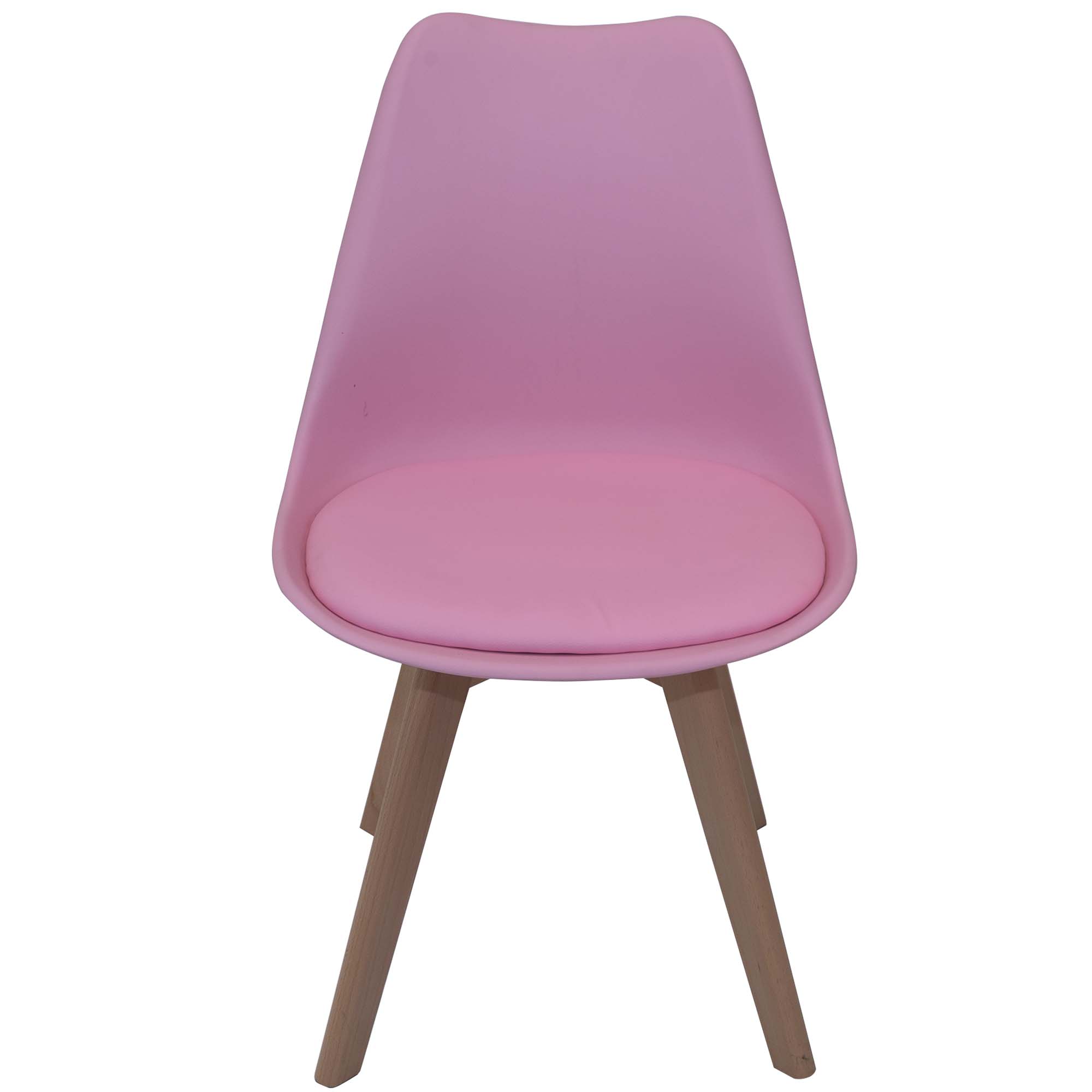 Set 4 scaune DENVER Stockholm, roz, model scandinav, sezut tip scoica ...