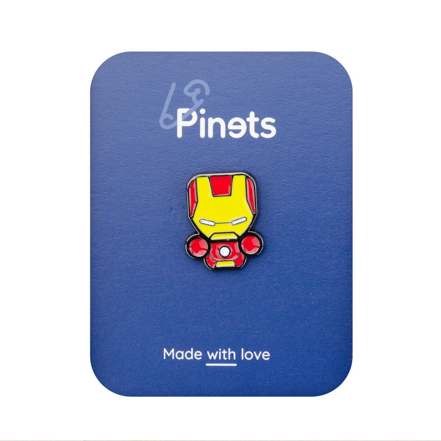 Pin brosa, PINETS, Omul de fier, Rosu, 2 cm x 2.3 cm - eMAG.ro