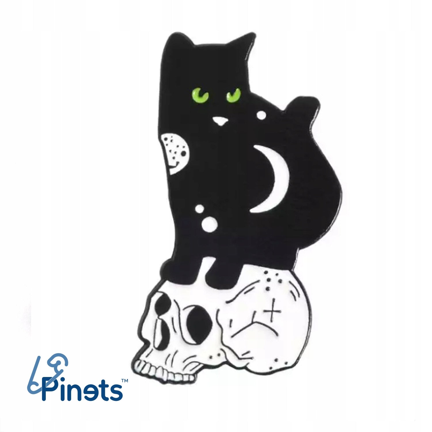 Pin brosa, PINETS, Craniu, Negru, 1.5 cm x 2.9 cm - eMAG.ro
