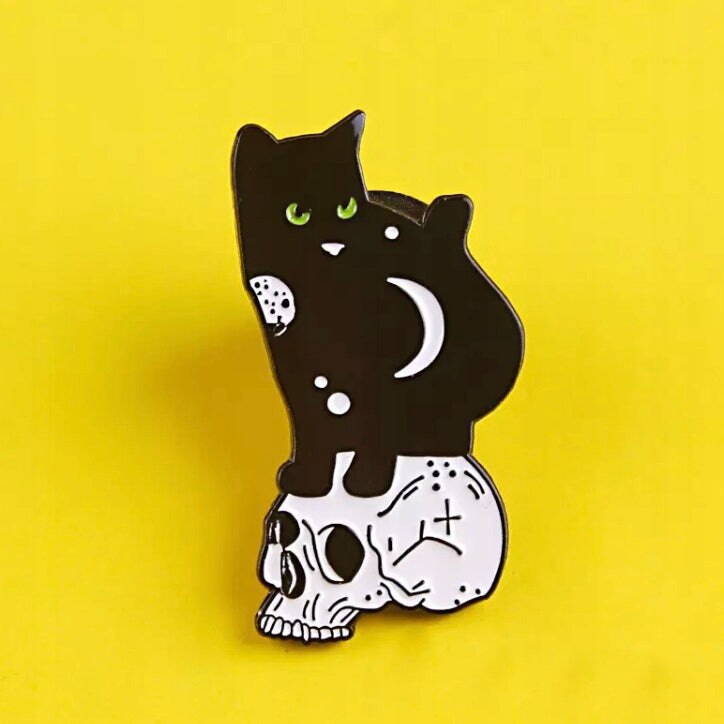 Pin brosa, PINETS, Craniu, Negru, 1.5 cm x 2.9 cm - eMAG.ro