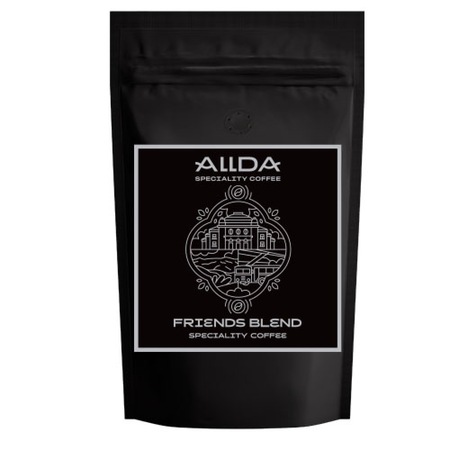 Кафе на зърна ALLDA Speciality Coffee, Friends Blend, 100 % арабика, липса на киселинност, с ...