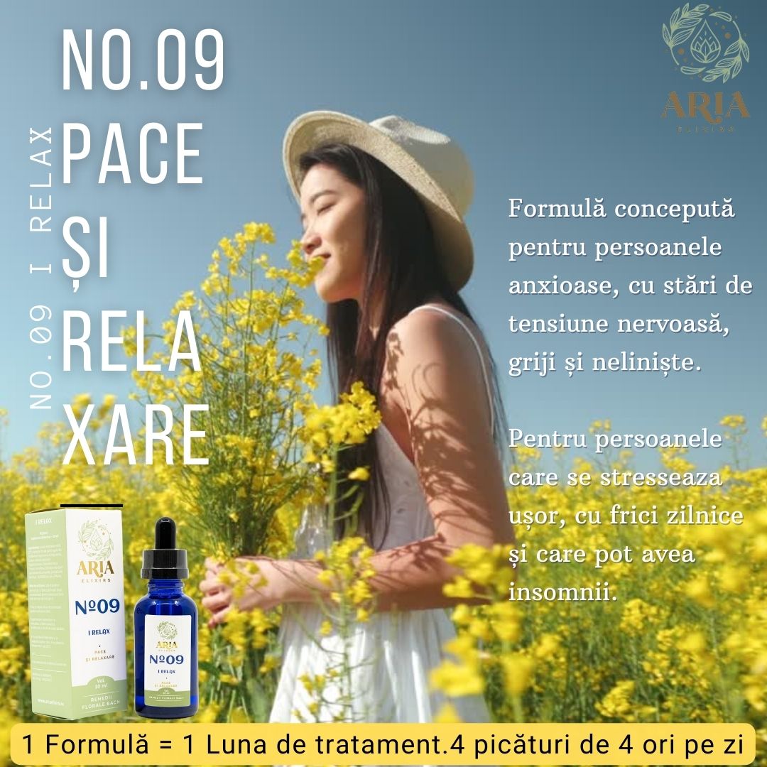 No.09 I Relax - Pace si relaxare, Aria Elixirs, cu Remedii florale Bach ...