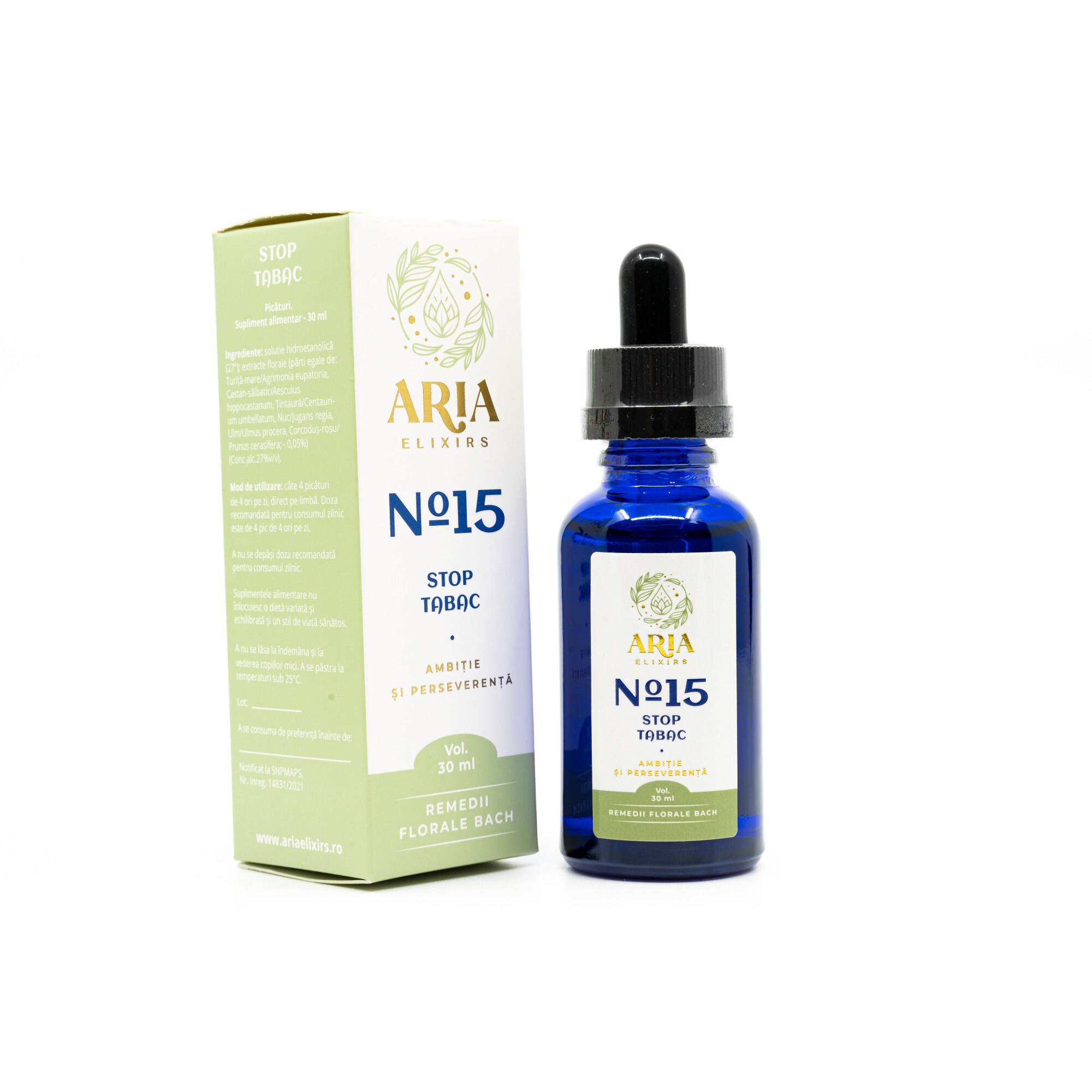 No.15 Stop Tabac - Ambitie si perseverenta, Aria Elixirs, cu Remedii ...