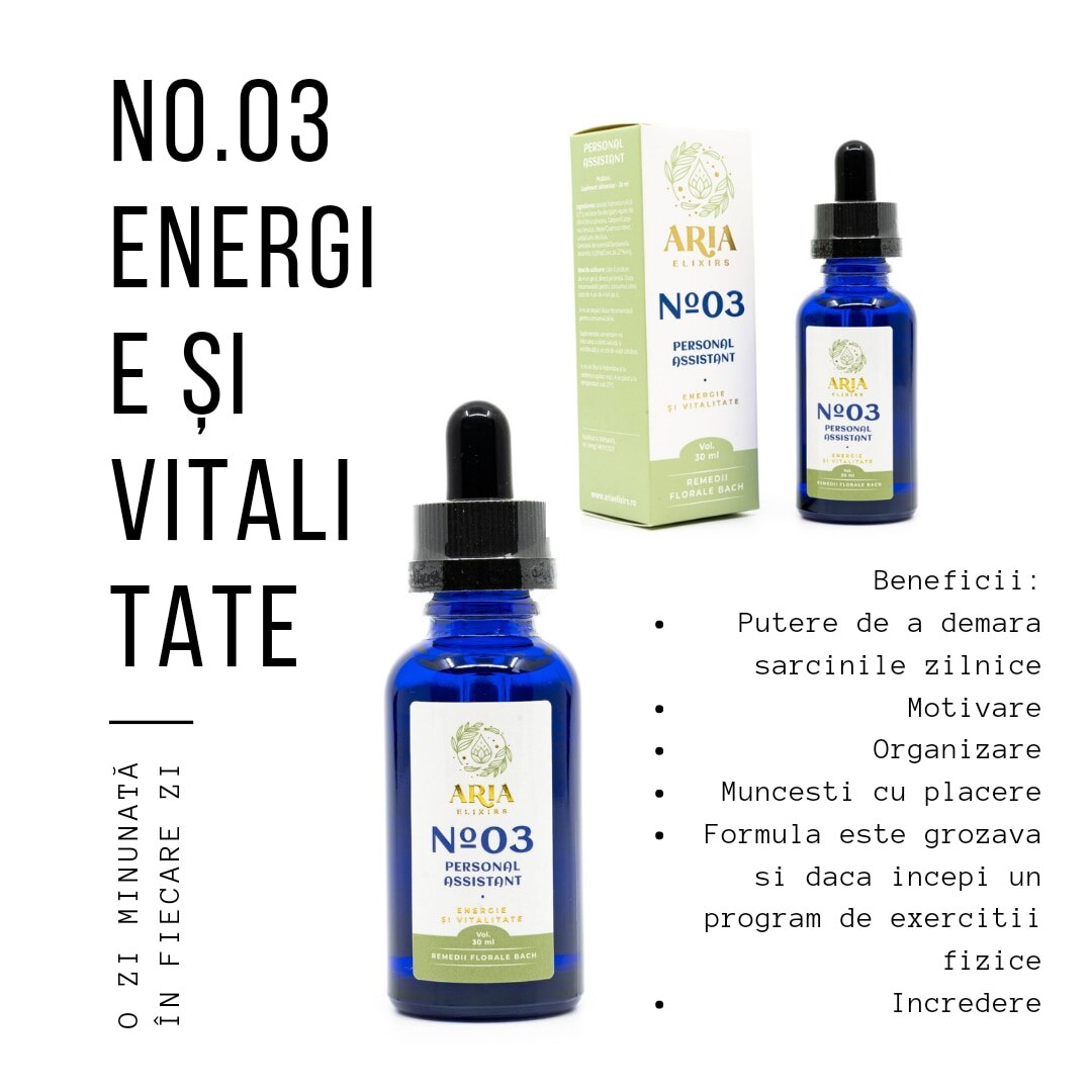 No.03 Personal Assistant - Energie si vitalitate, Aria Elixirs, cu ...