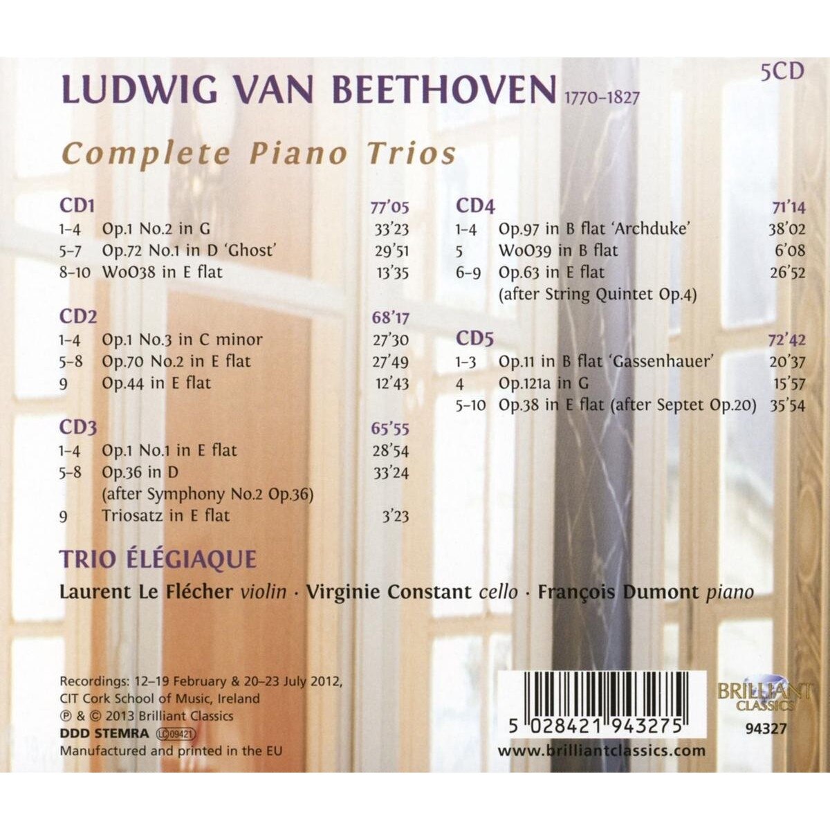 Ludwig Van Beethoven Trio Elegiaque - Beethoven: Complete Piano Trios - eMAG.ro