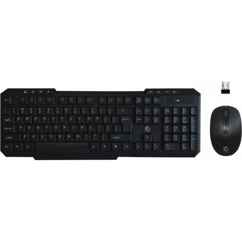 Kit tastatura si mouse wireless Rebeltec RBLKLA00034, Vortex, negru, EN ...