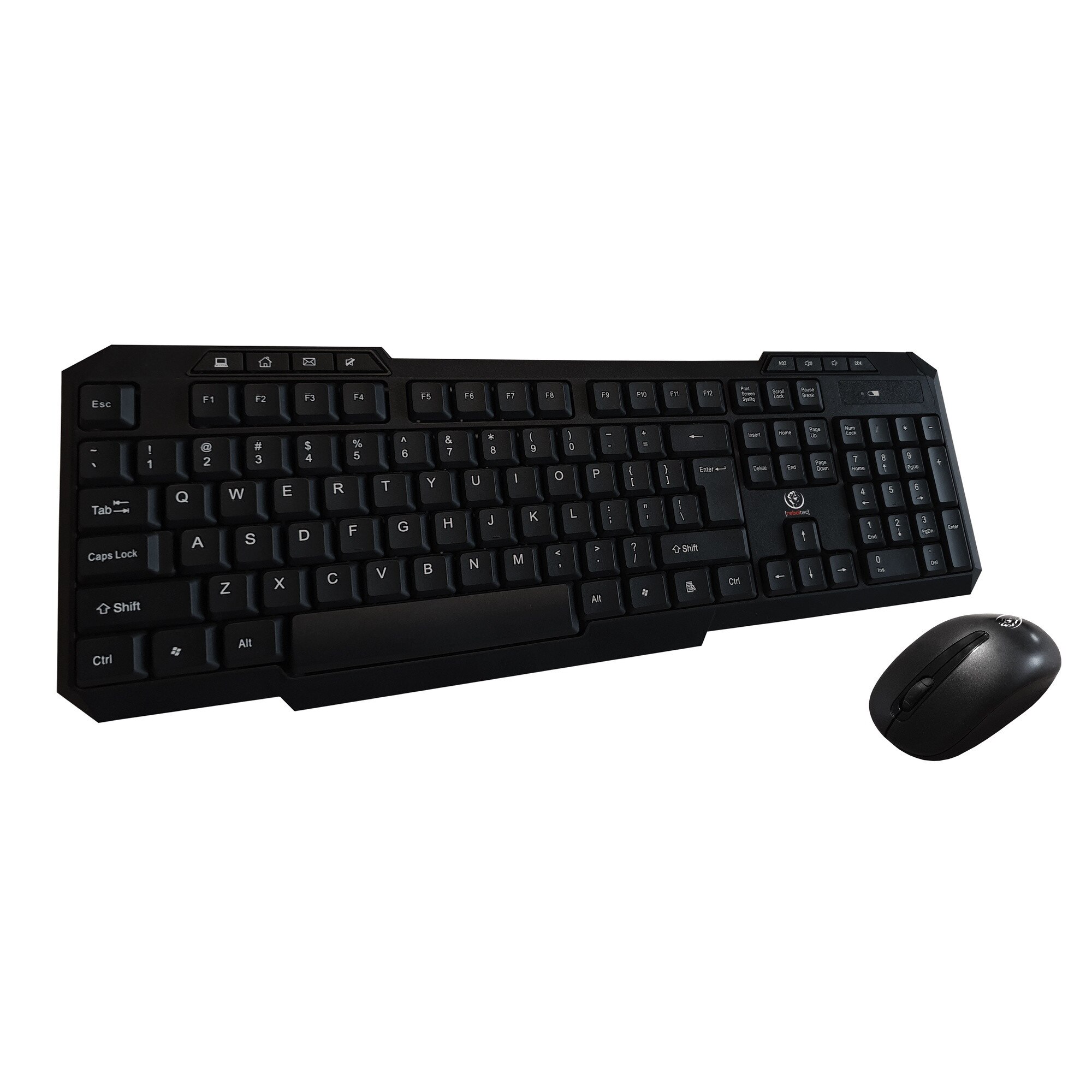 Kit tastatura si mouse wireless Rebeltec RBLKLA00034, Vortex, negru, EN ...