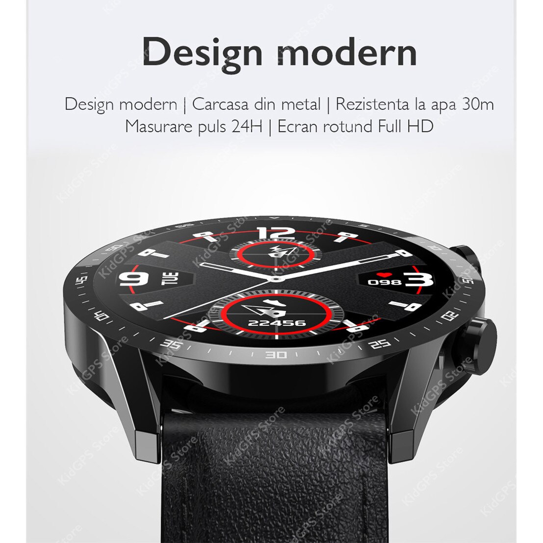 Ceas smartwatch TechONE™ T30+, 1.3 inch HD, multi sport, apel bluetooth ...