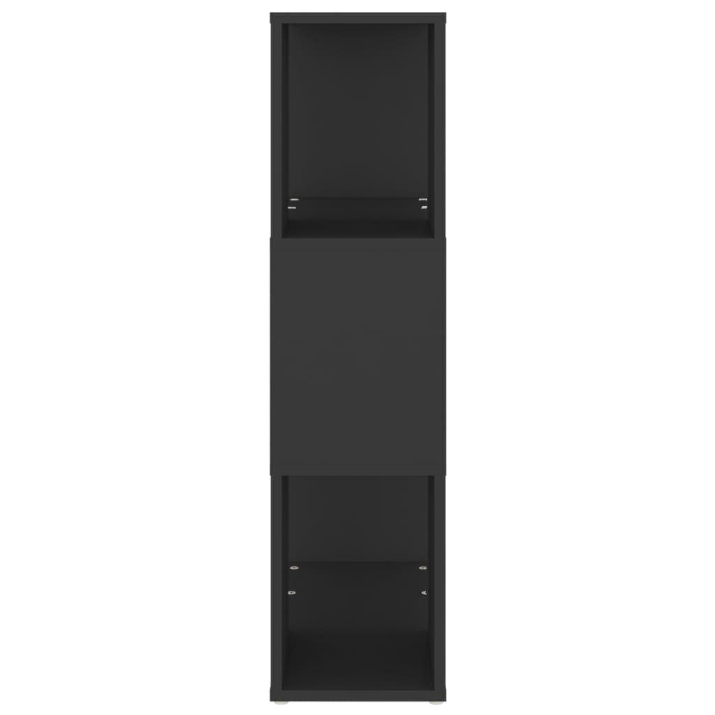 Biblioteca/Separator camera, negru, 60x24x94 cm, PAL - eMAG.ro