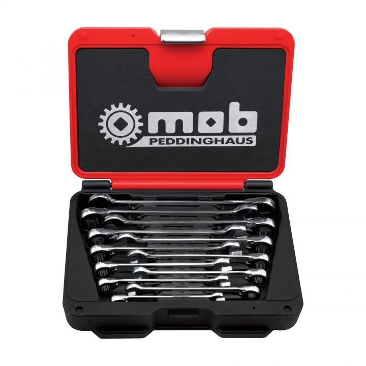 Set 12 chei combinate cromate cu clichet reversibil Mob & Ius - eMAG.ro