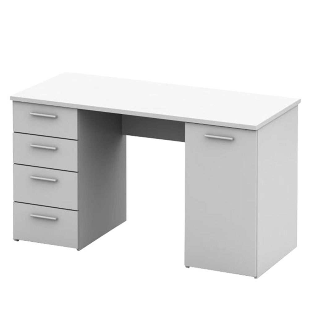 Birou din mdf alb Eustach 137x60x76 cm - eMAG.ro